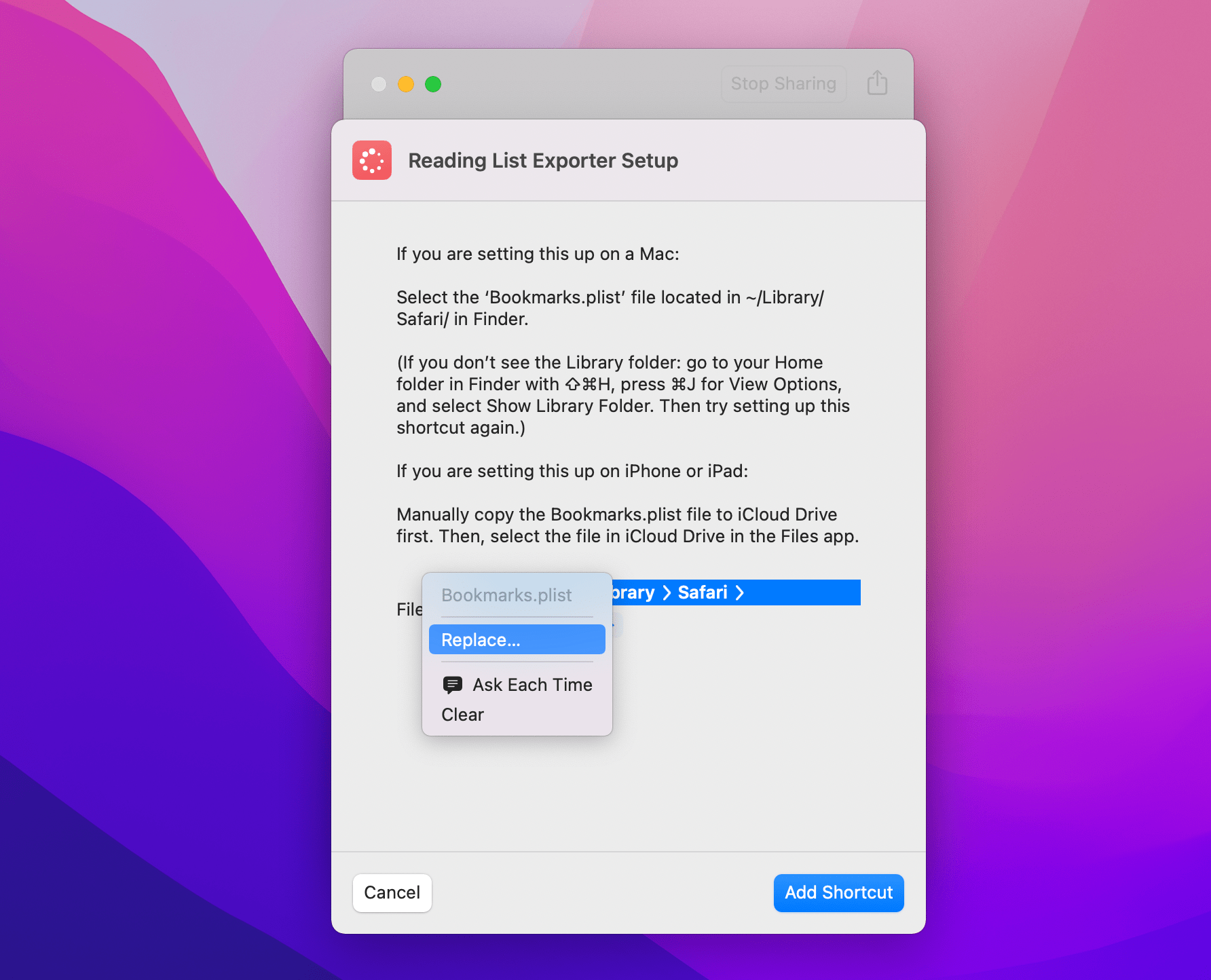 Exporting Links From Safari Reading List Via Shortcuts For Mac MacStories