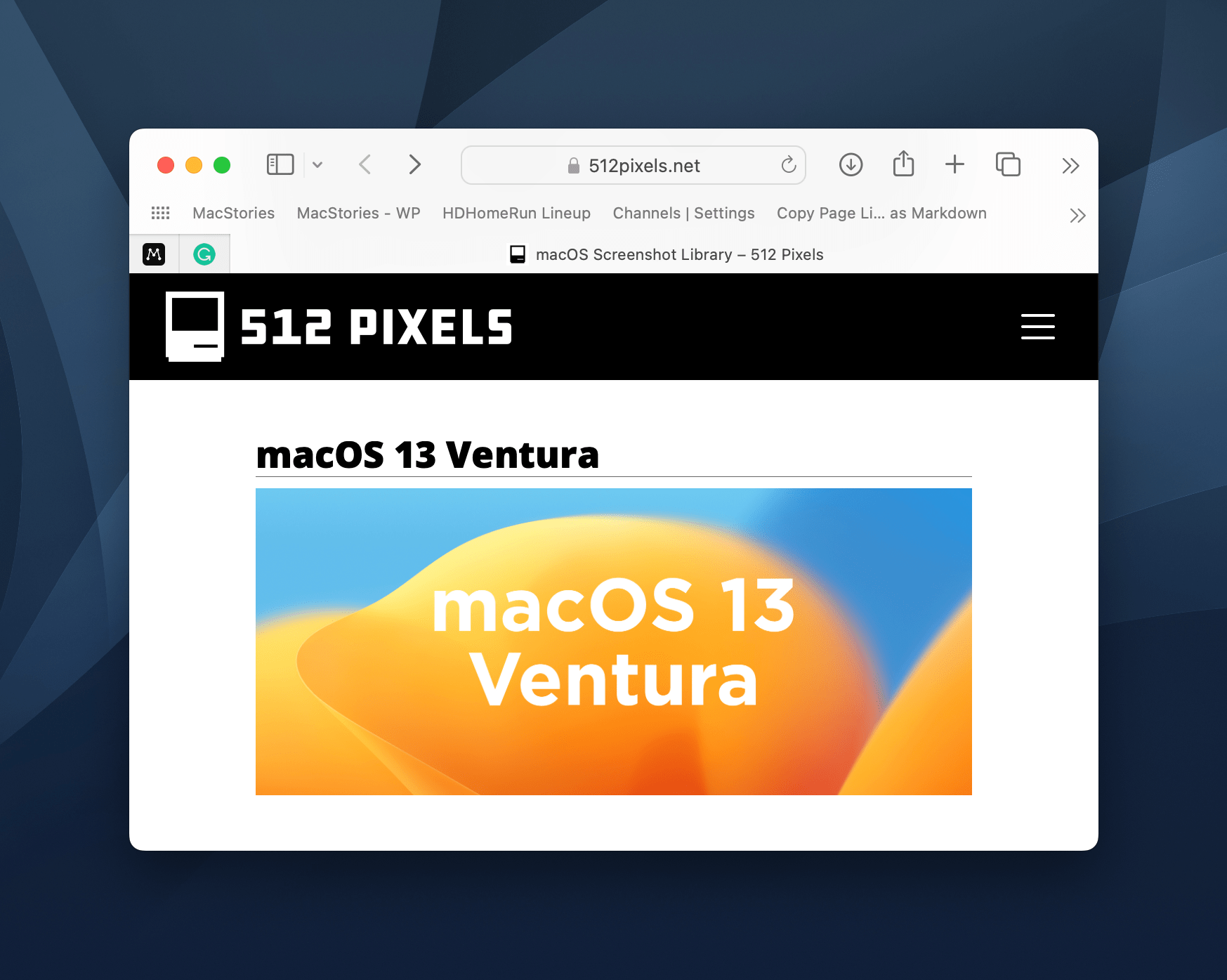 512 Pixels MacOS Screenshot Library Updated With Ventura Screenshots 512 Pixels MacOS Screenshot Library Updated With Ventura Screenshots