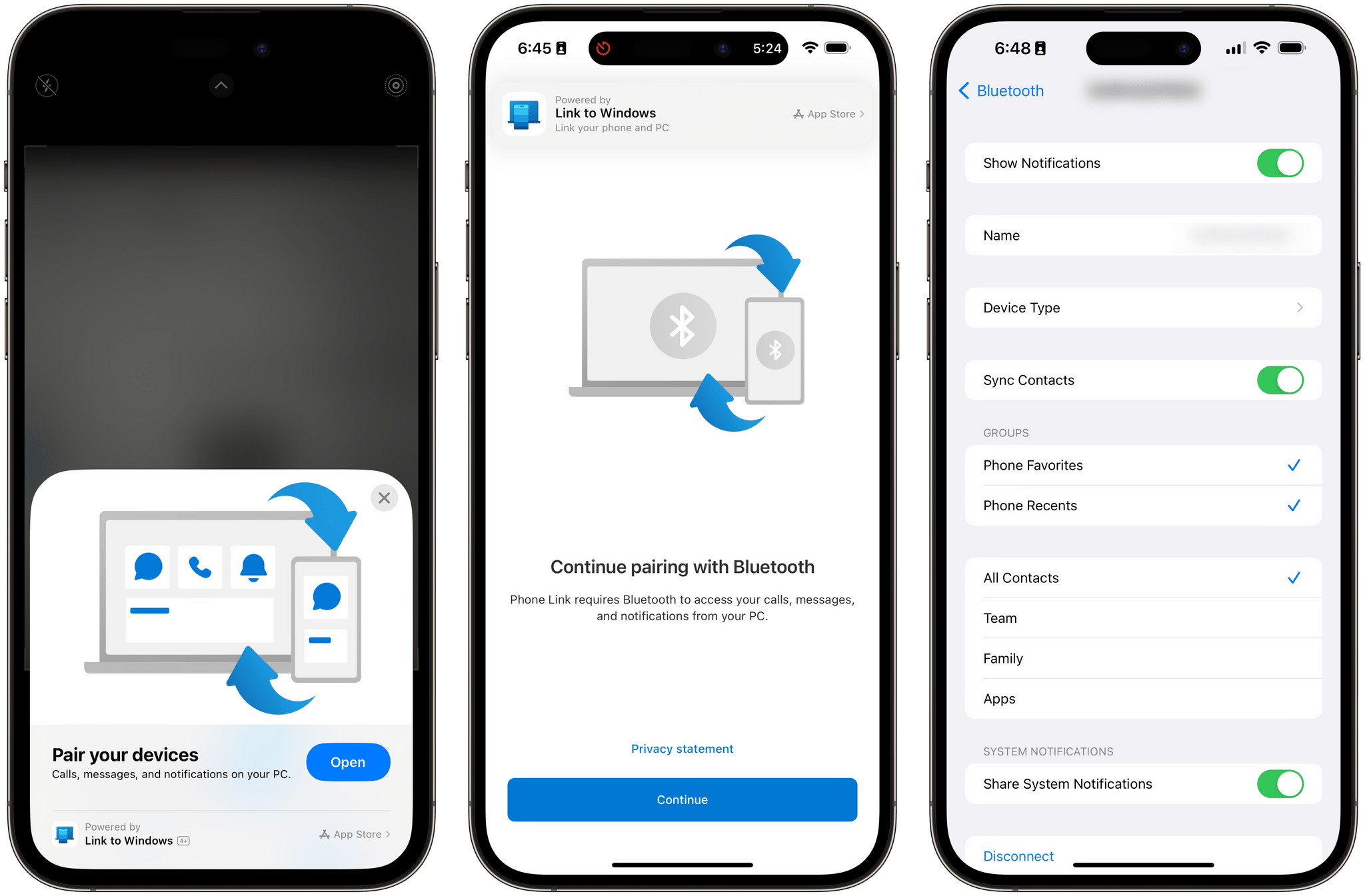 Using Phone Link Between IOS And Windows For IPhone Notifications And
