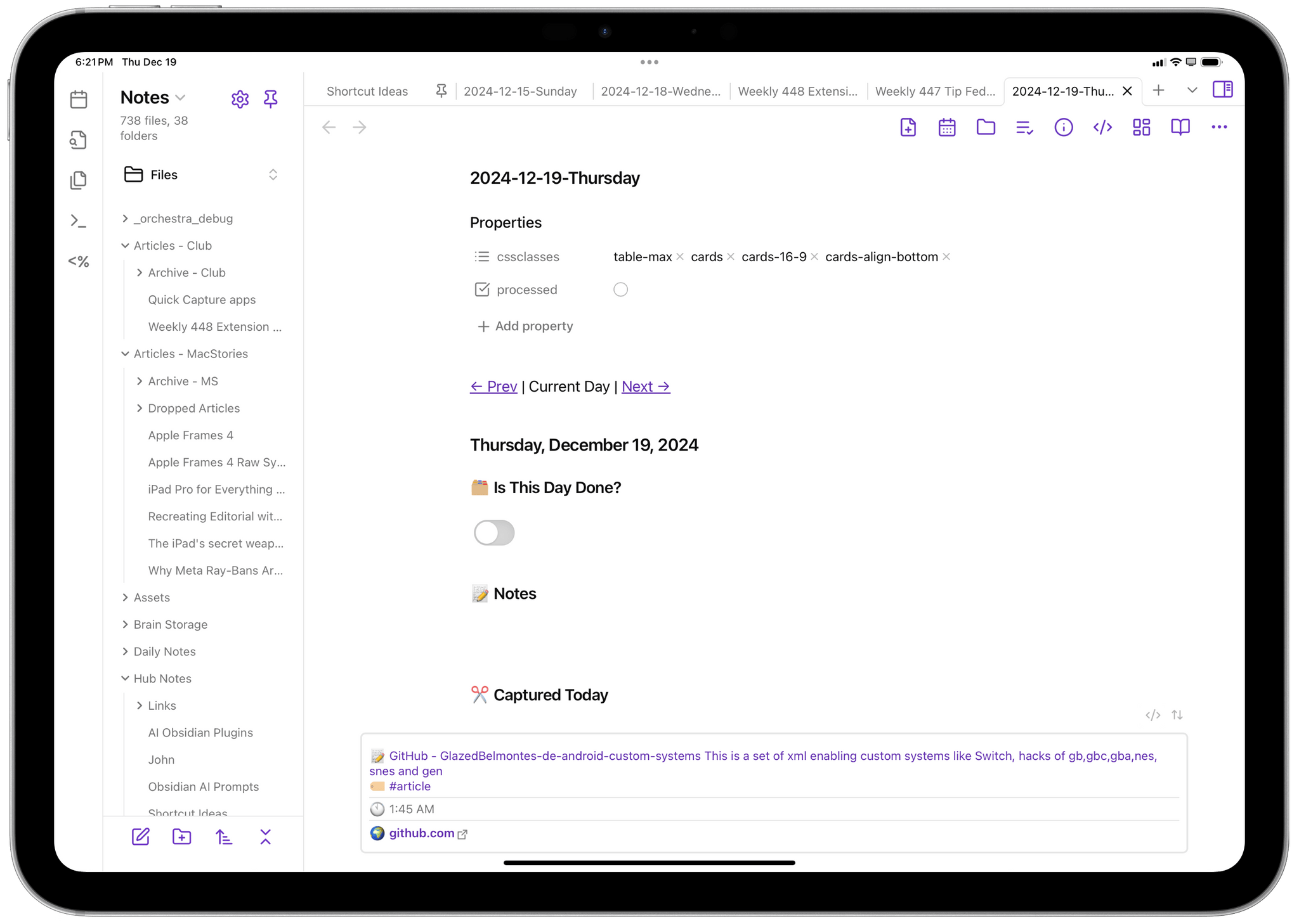 Quickly Appending Notes to My Obsidian Daily Note with Drafts - Club ...
